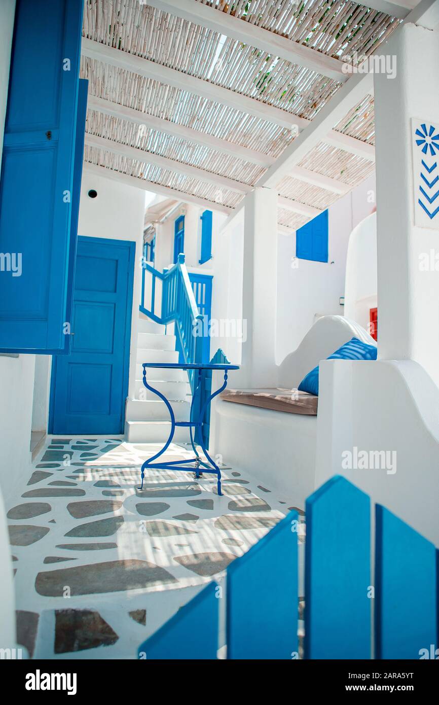 Beautiful architecture building exterior with cycladic style Stock ...