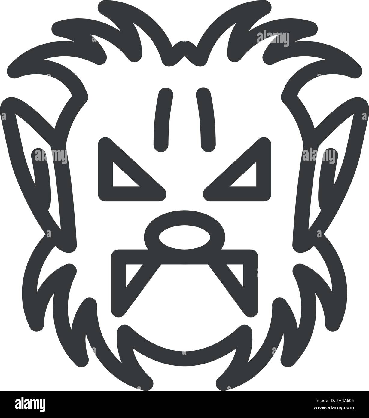Monster Face Silhouette