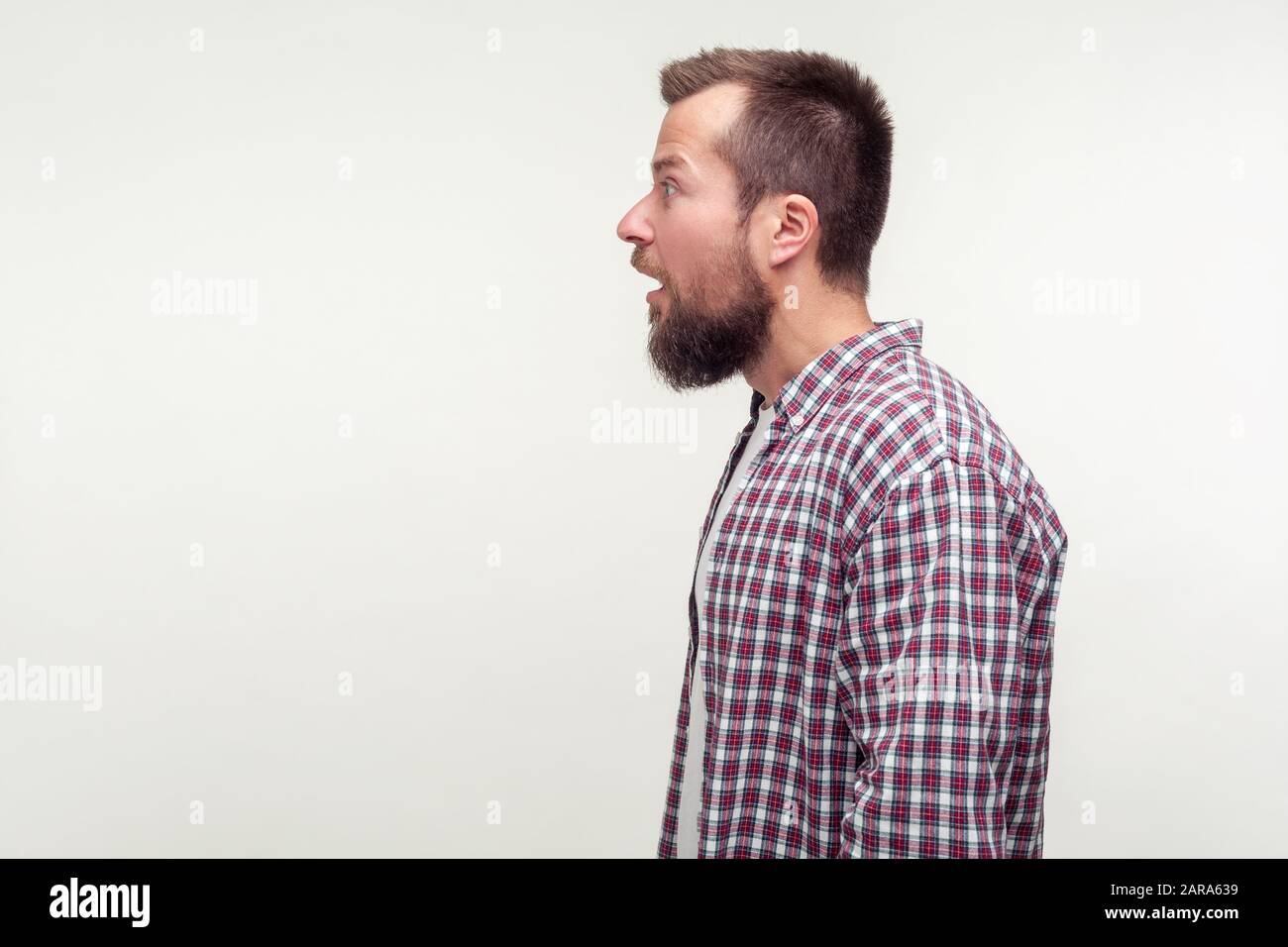 Shocked Man Side View