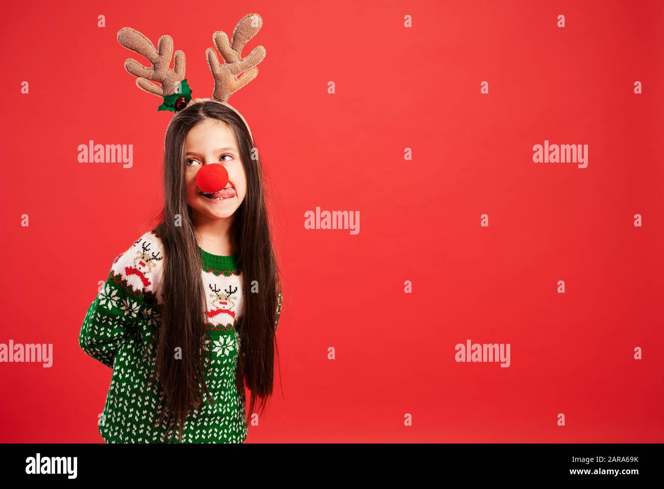 Funny girl in red hi-res stock photography and images - Alamy