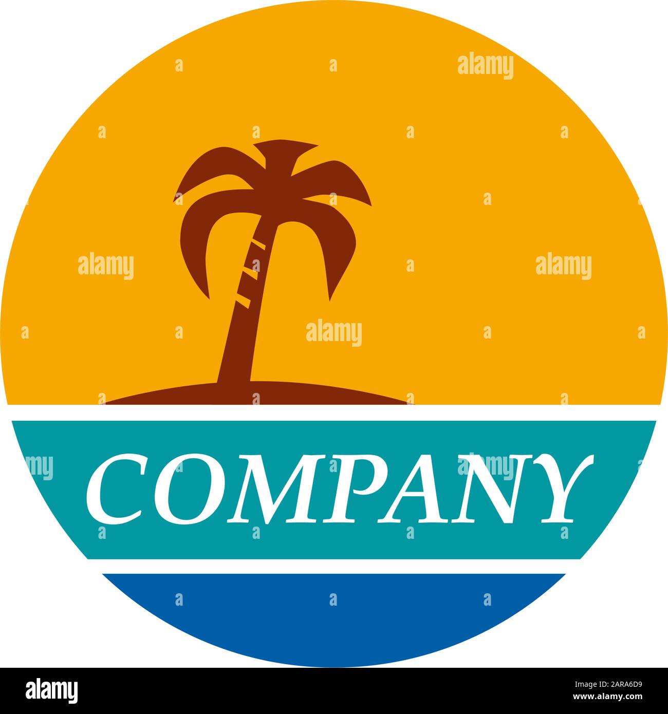 Vector sign island with palm Stock Vector Image & Art - Alamy