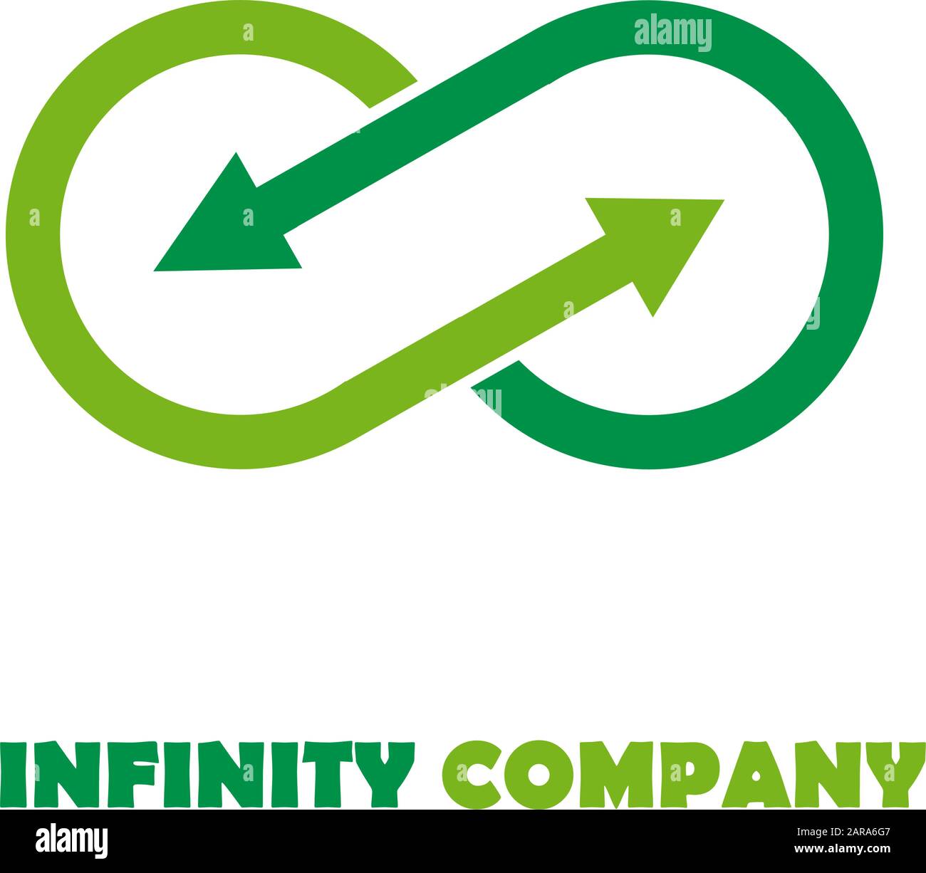 Vector sign infinite with arrows. Green recycling Stock Vector Image ...