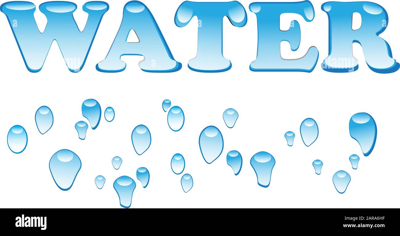 Vector text water Stock Vector Image & Art - Alamy