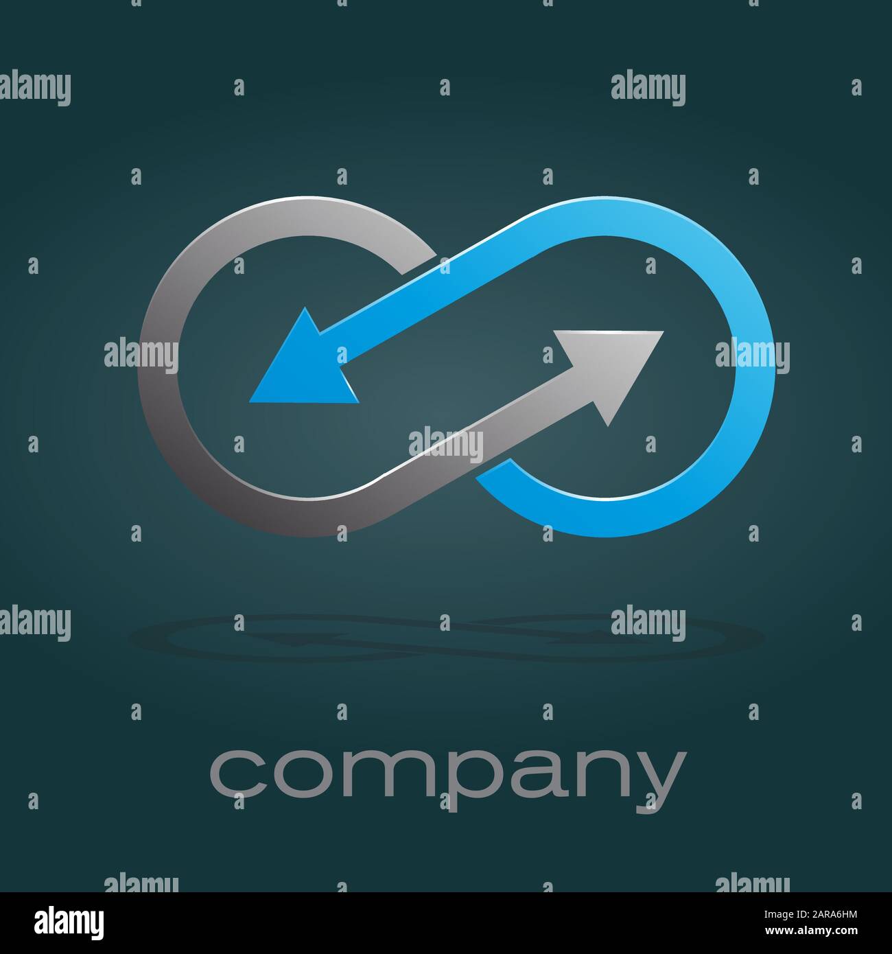Vector sign infinite with arrows. Teamwork Stock Vector Image & Art - Alamy