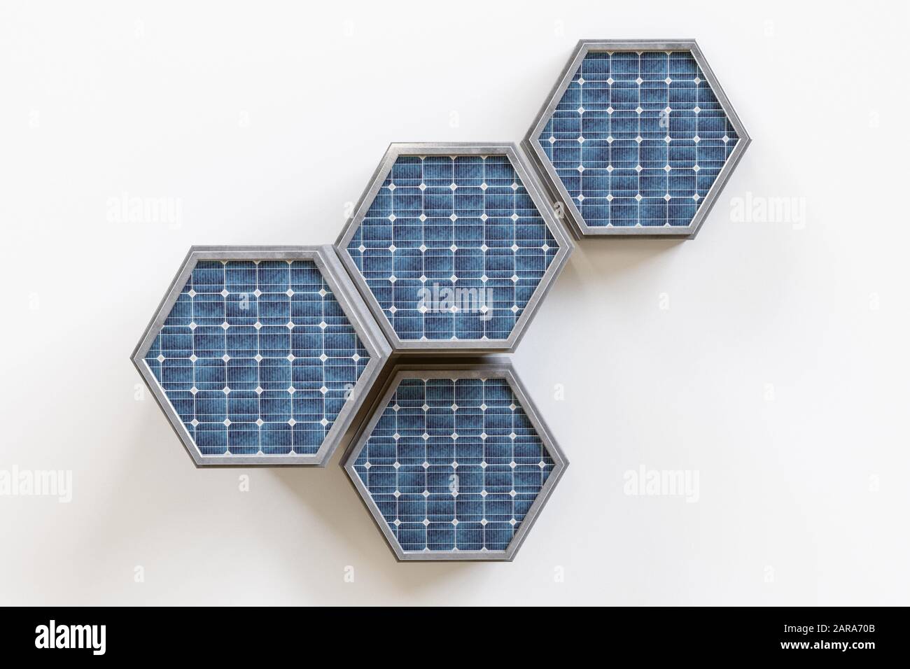 solar cells isolated on white background 3d illustration Stock Photo ...