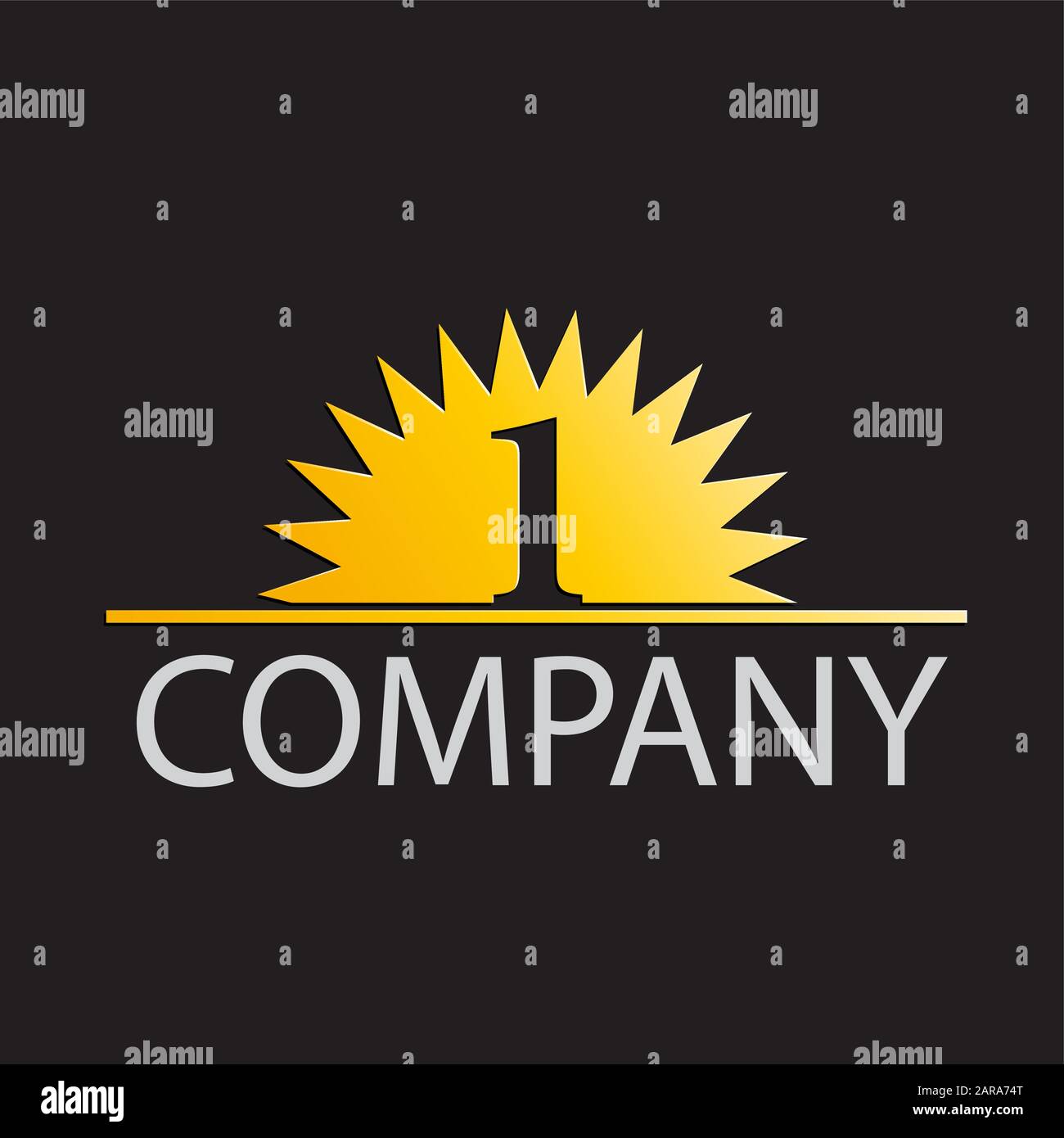 Vector sign number one with sun, the best Stock Vector Image & Art - Alamy