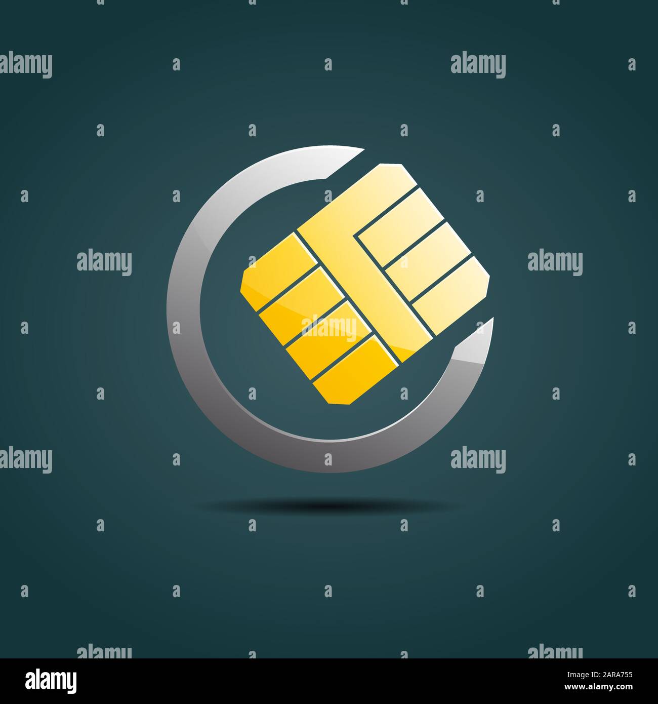 Sim circle logo hi-res stock photography and images - Alamy