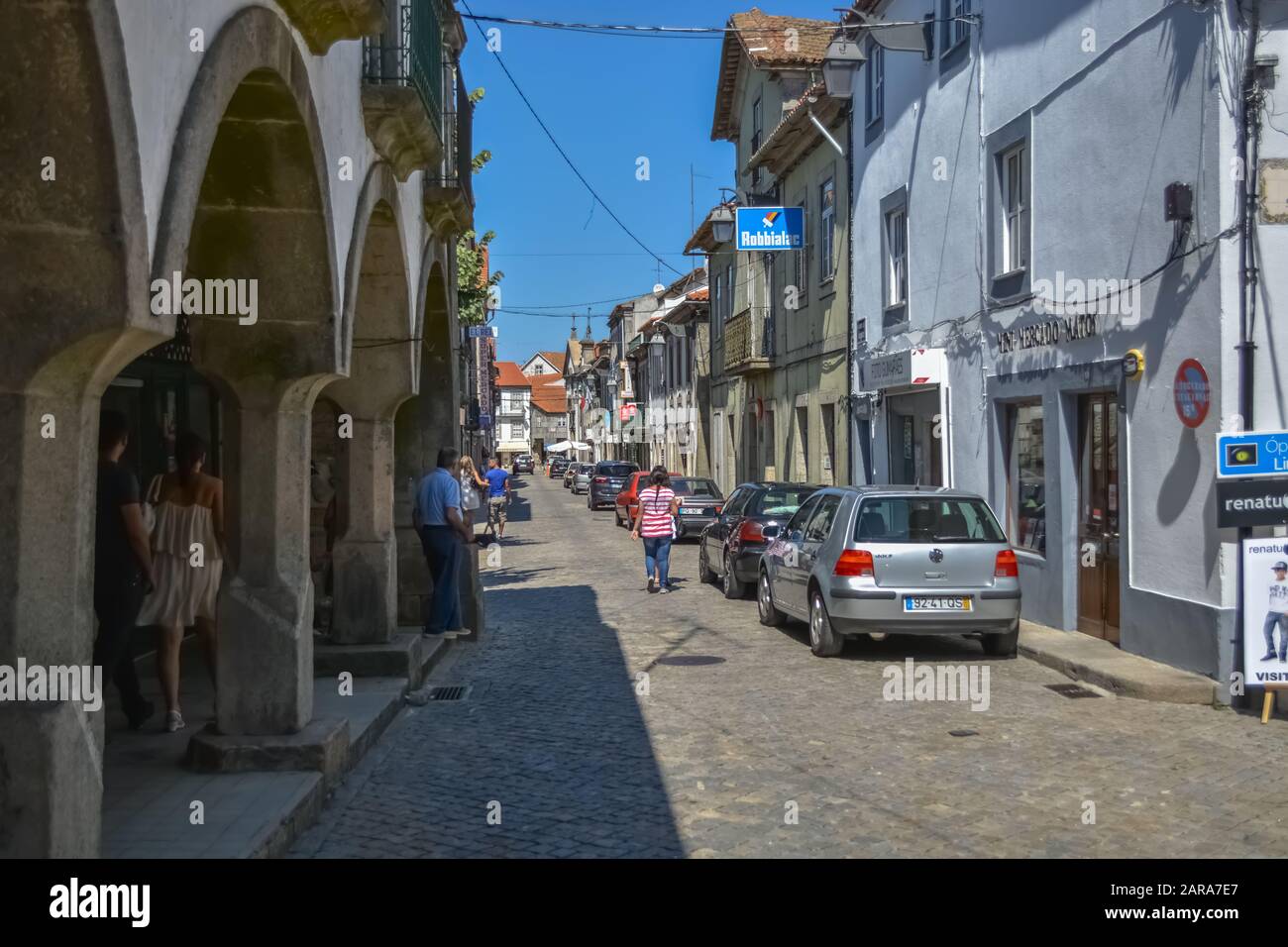 Trancoso, Portugal - 08 17 2014: Interior view of the fortified ...