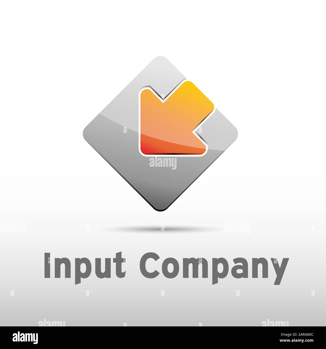 Vector sign input in the square in orange Stock Vector Image & Art - Alamy