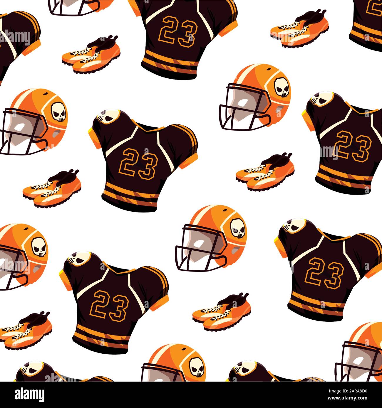 pattern of american football outfit sportsuit vector illustration ...