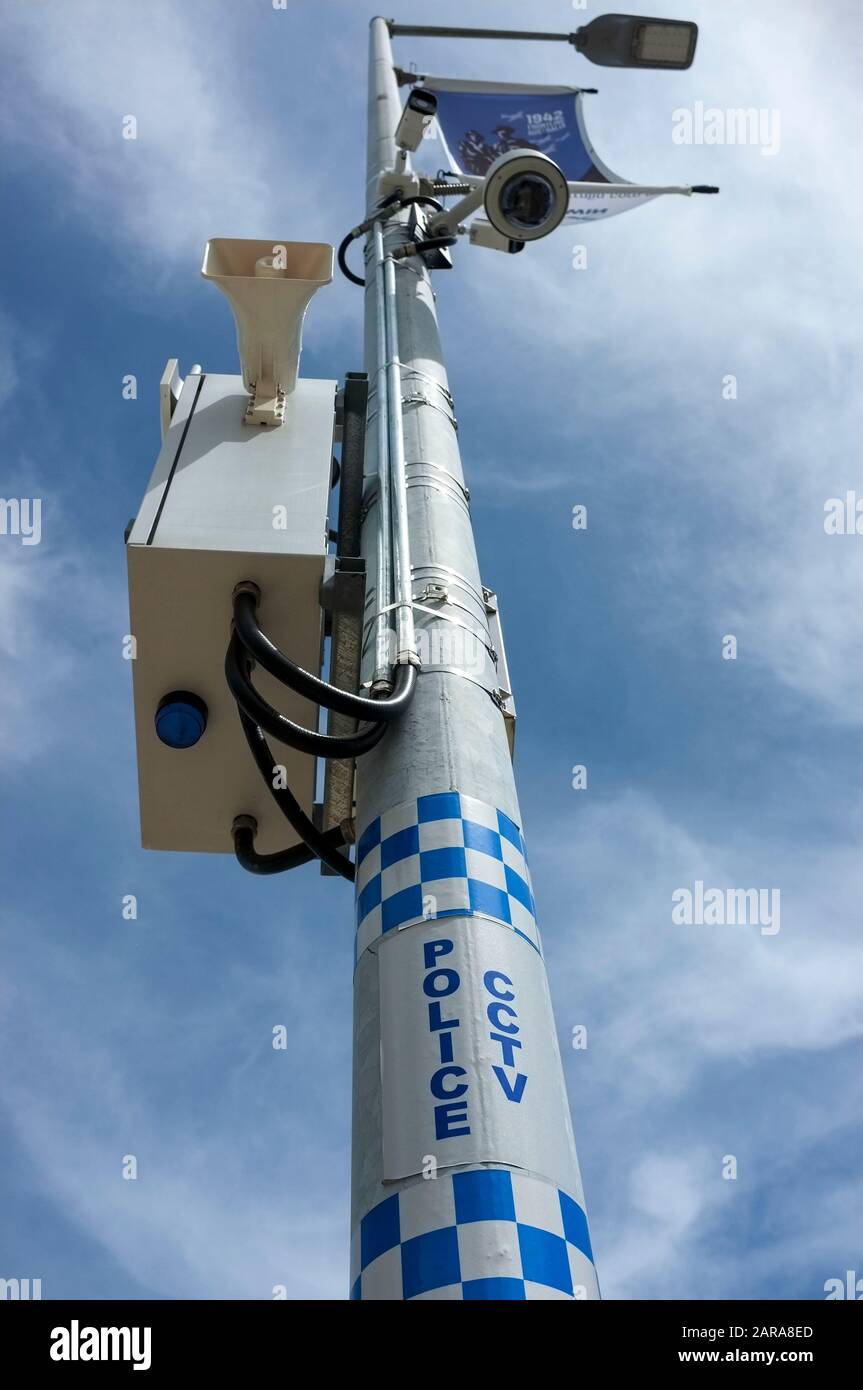 Police CCTV camera in Darwin city, Australia Stock Photo - Alamy