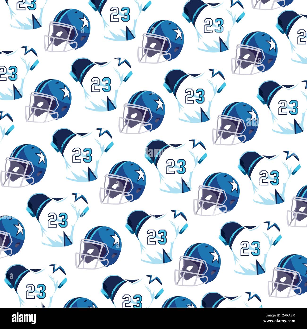 pattern of american football outfit sportsuit vector illustration ...