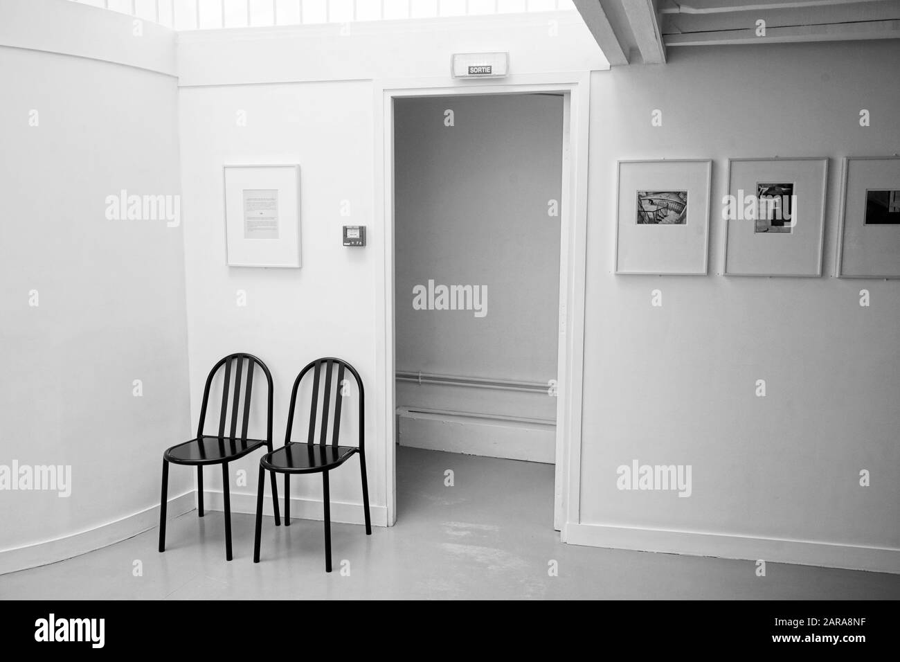 Two designer chairs, Henri Cartier Bresson Museum, Paris, France ...