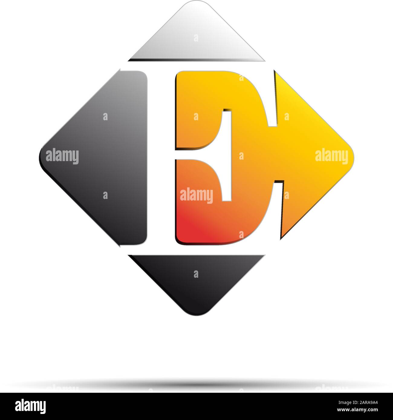 Vector sign initial letter E on white background Stock Vector Image ...