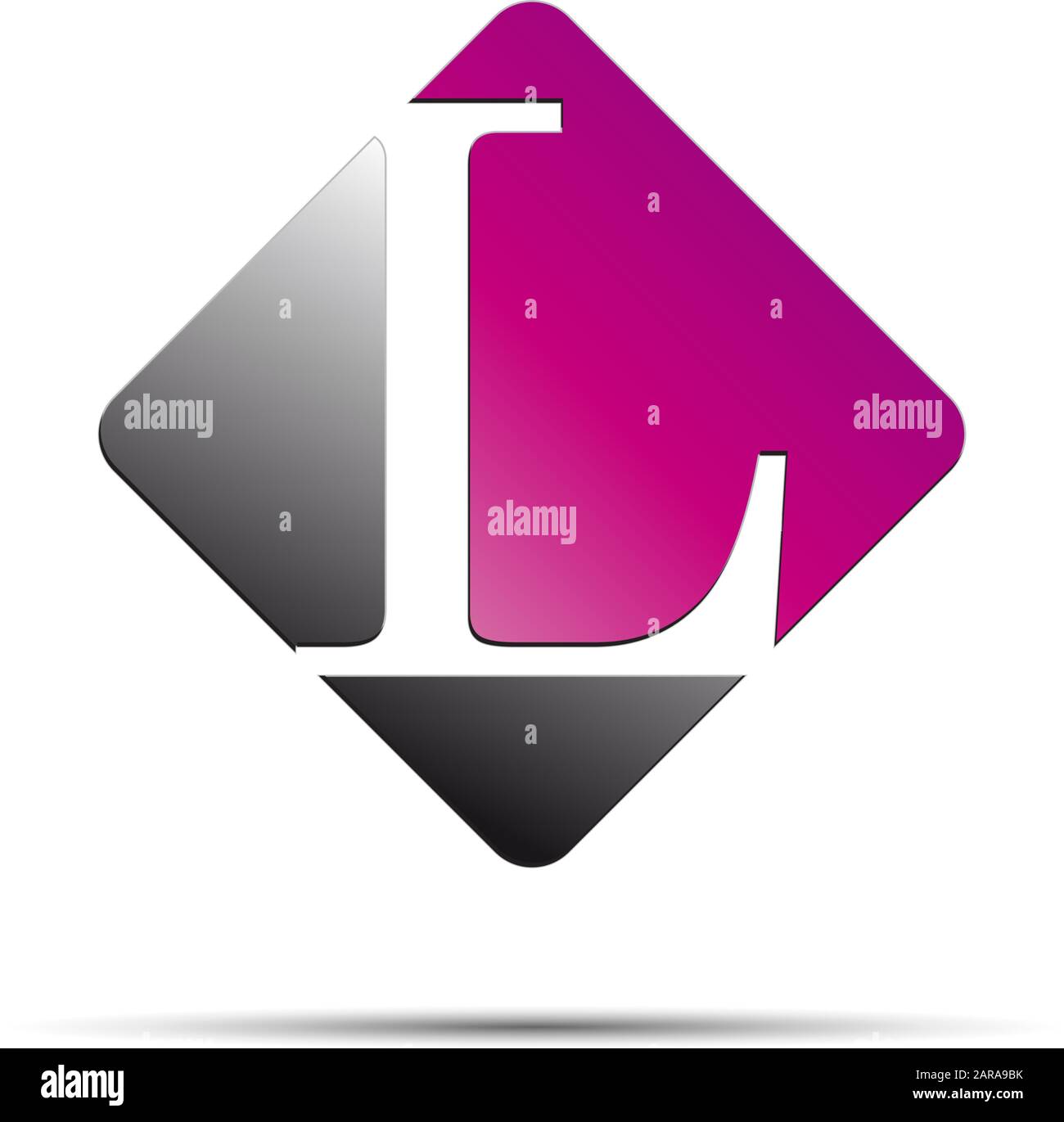 Vector sign initial letter L on white background Stock Vector Image ...