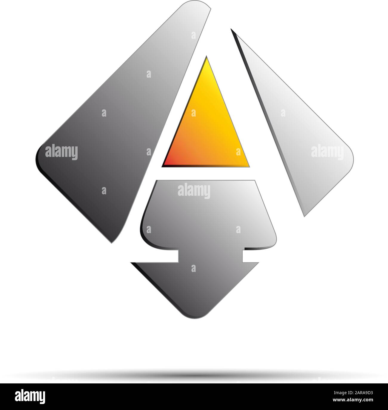 Vector sign initial letter A on white background Stock Vector Image ...