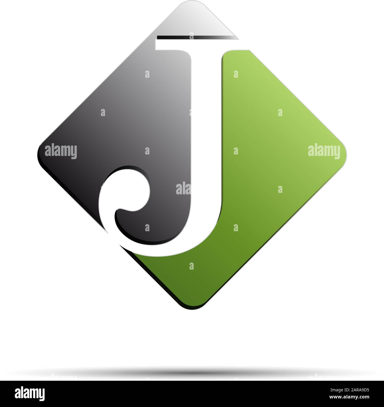 Vector sign initial letter J on white background Stock Vector Image ...