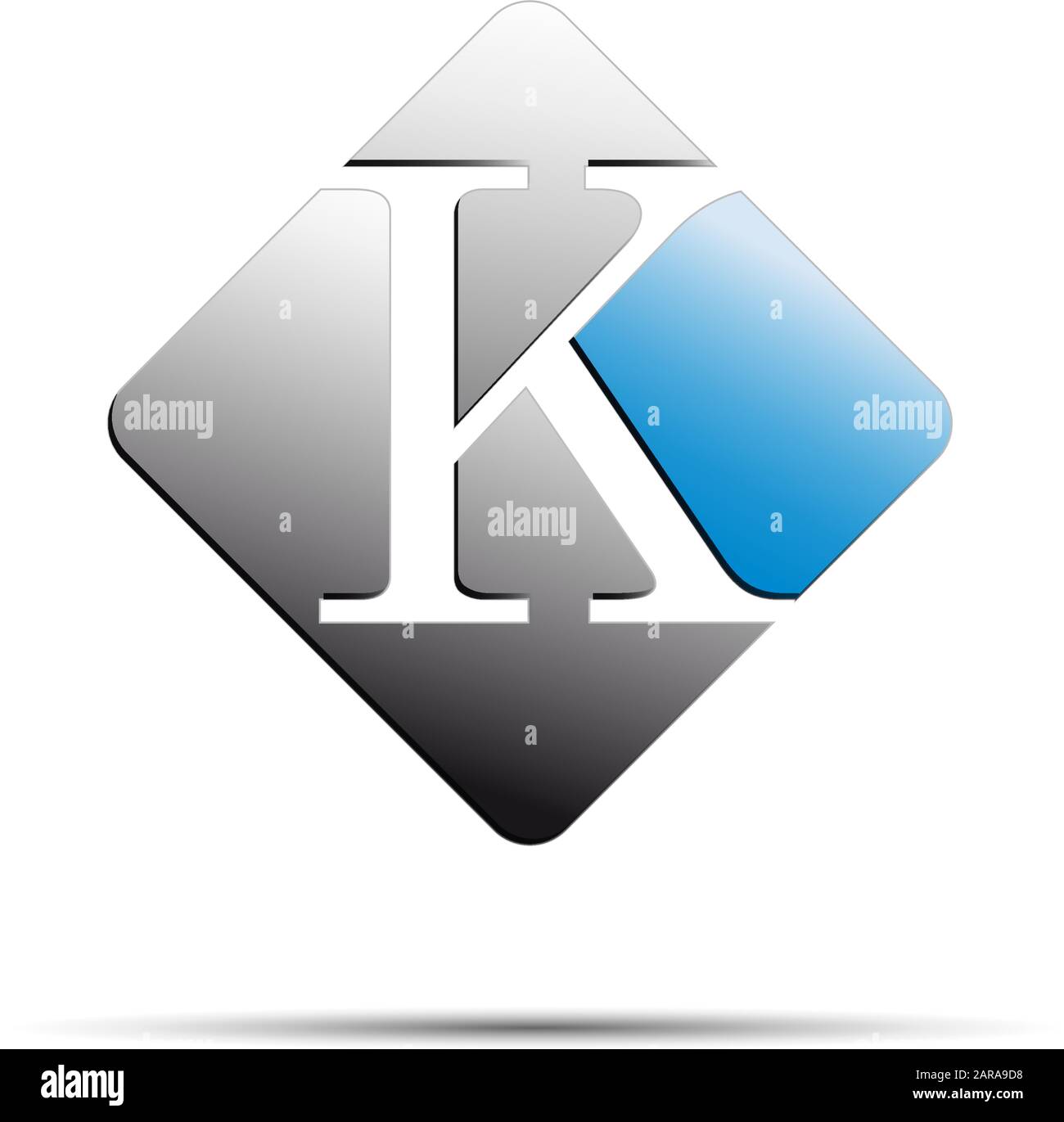 Vector sign initial letter K on white background Stock Vector Image ...