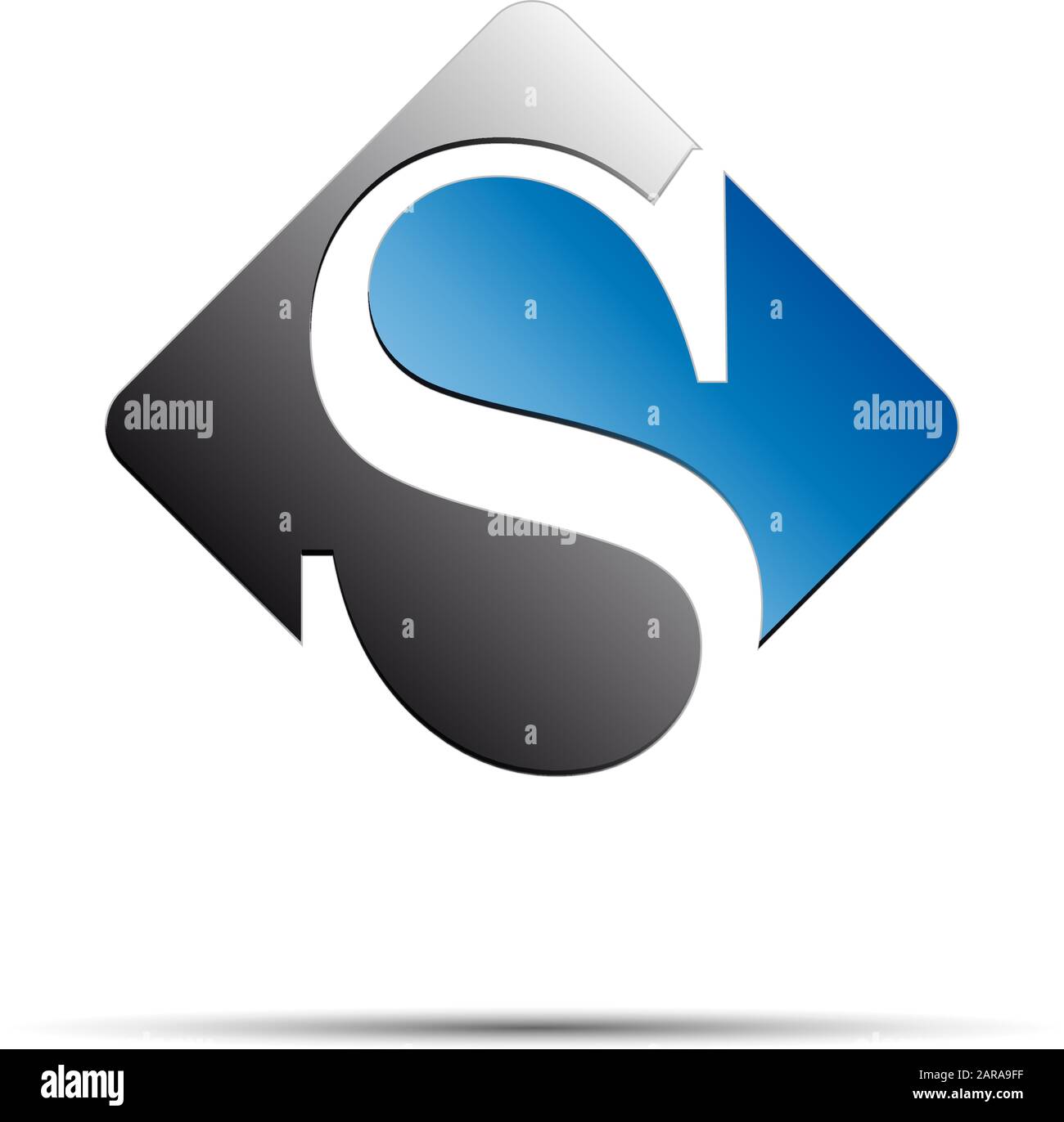 Vector sign initial letter S on white background Stock Vector Image ...