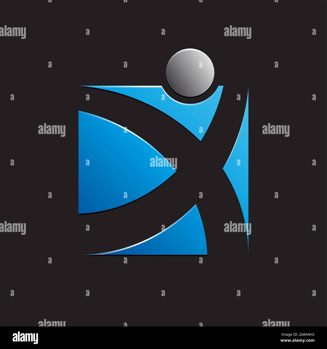 Vector sign progress, blue running man Stock Vector Image & Art - Alamy