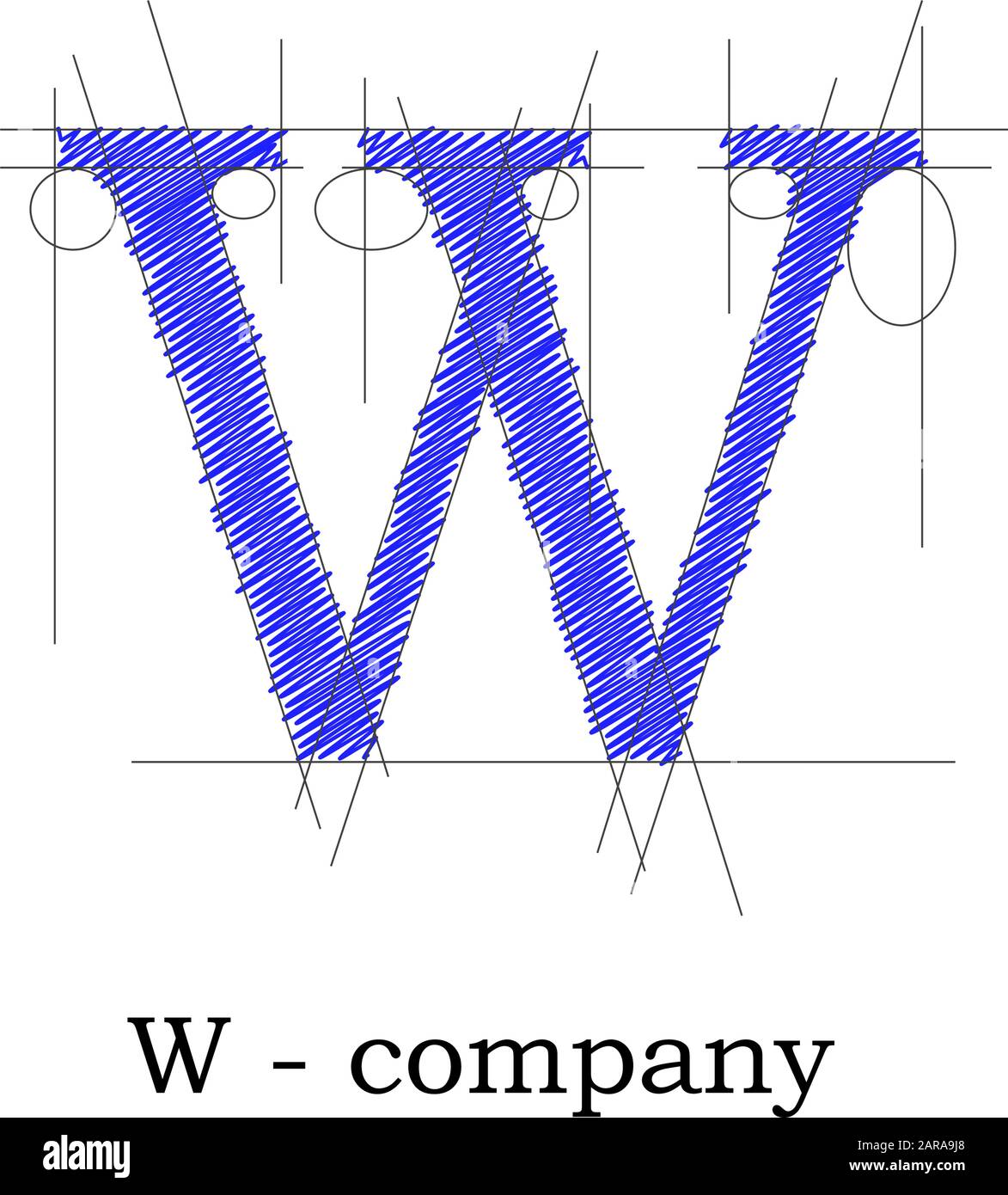 Vector sign design letter W Stock Vector Image & Art - Alamy