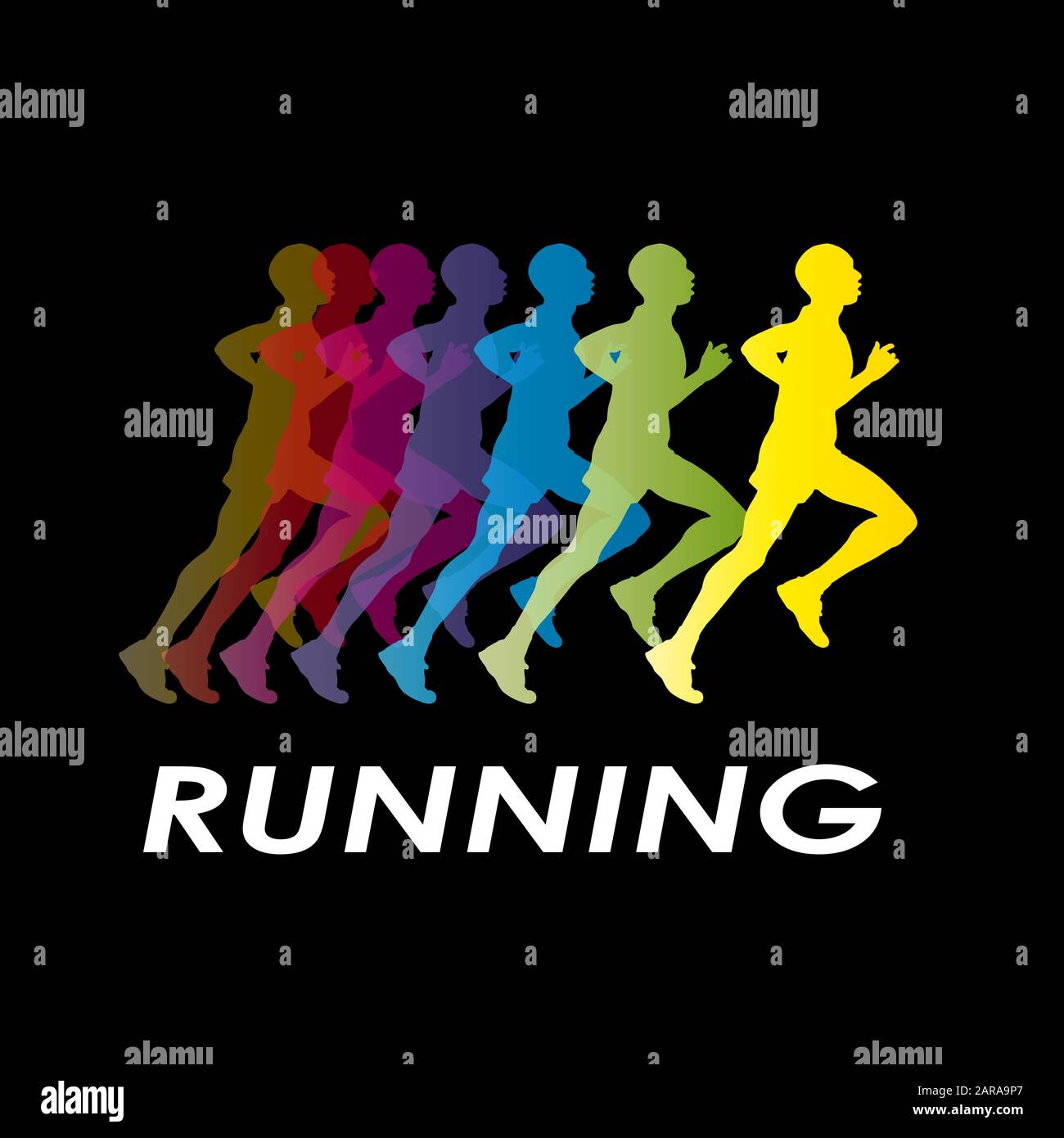 Vector sign man running, sport competition Stock Vector Image & Art - Alamy