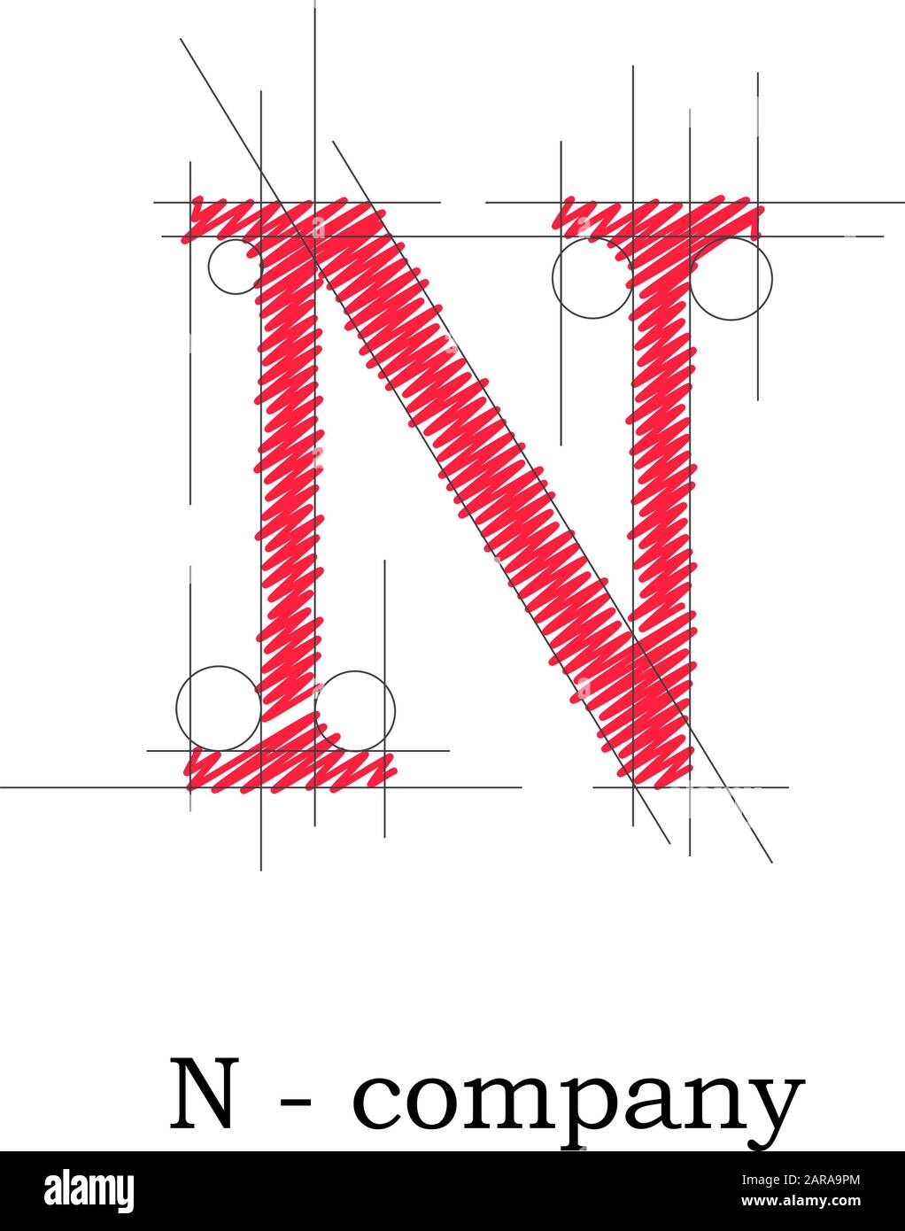 Vector sign design letter N Stock Vector Image & Art - Alamy