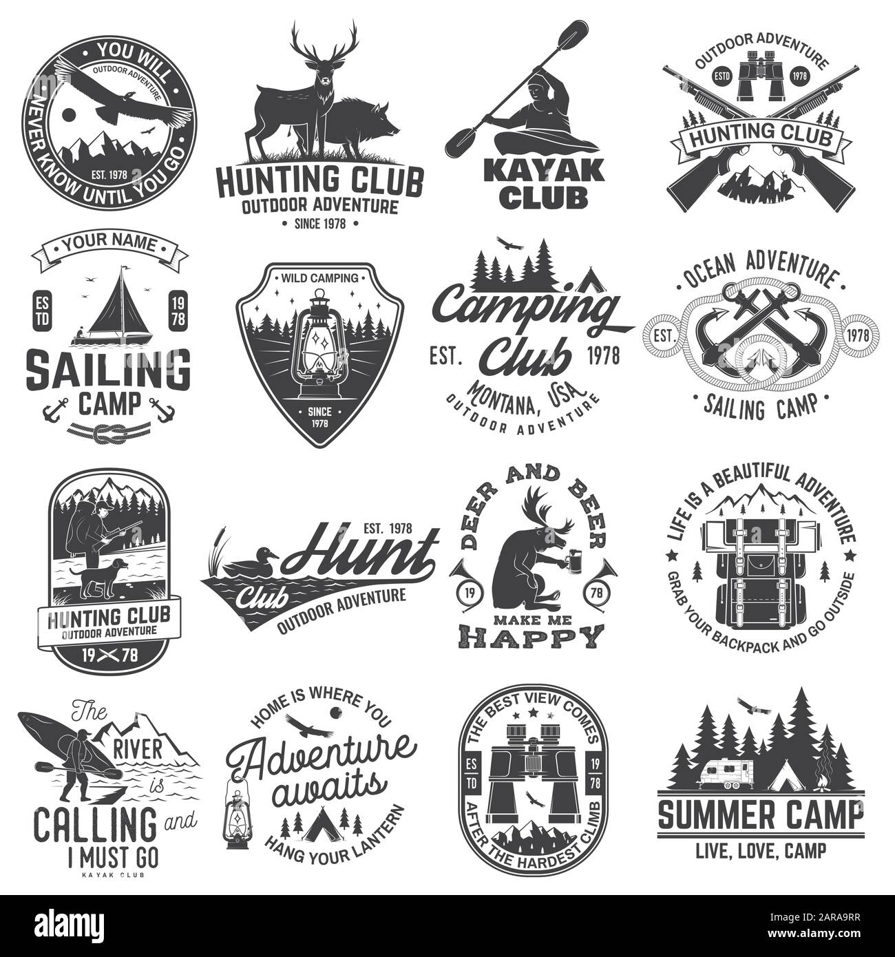 Summer camp, hunting club, sailing camp, yacht club, canoe and kayak ...
