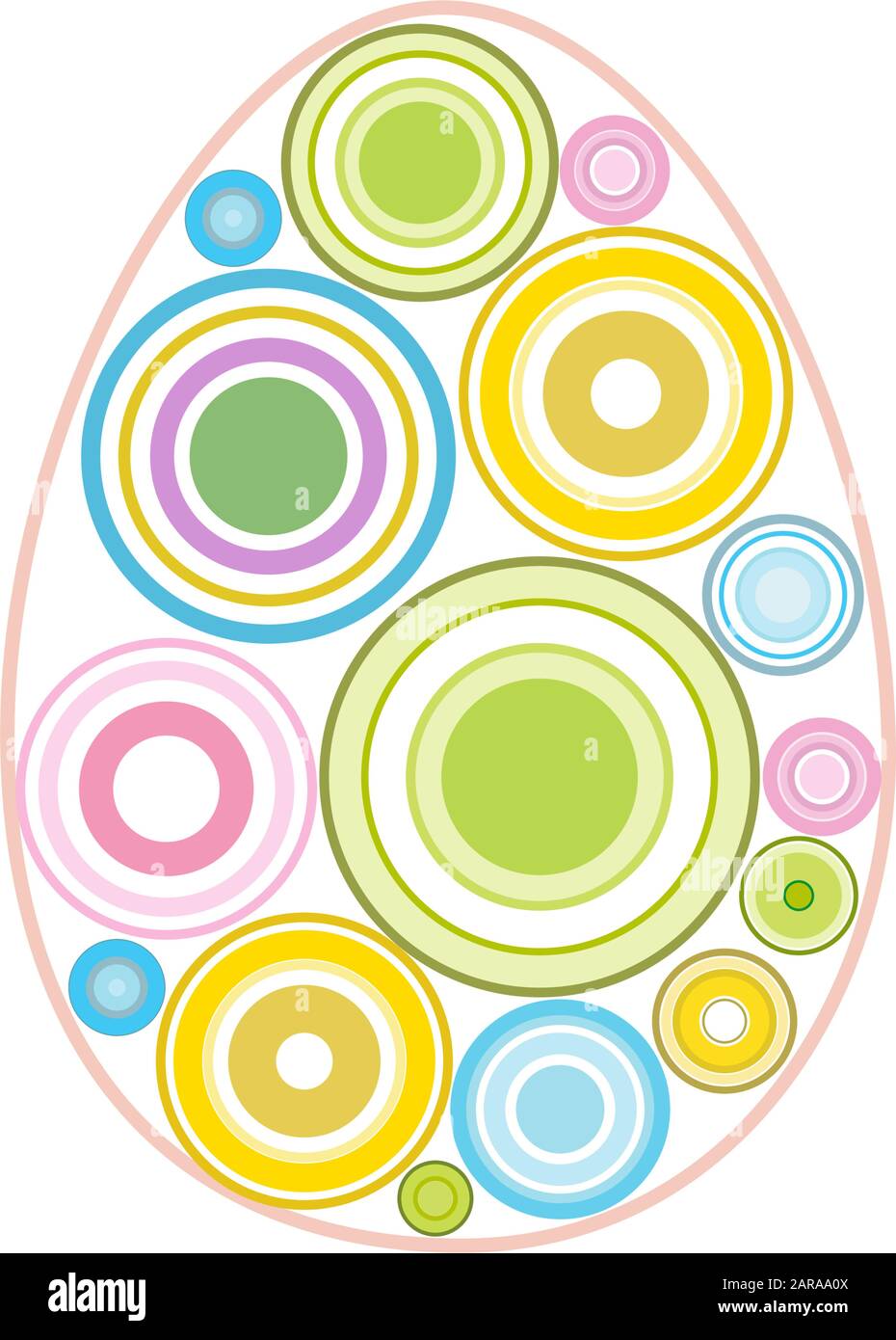 Vector vintage egg with circles Stock Vector Image & Art - Alamy