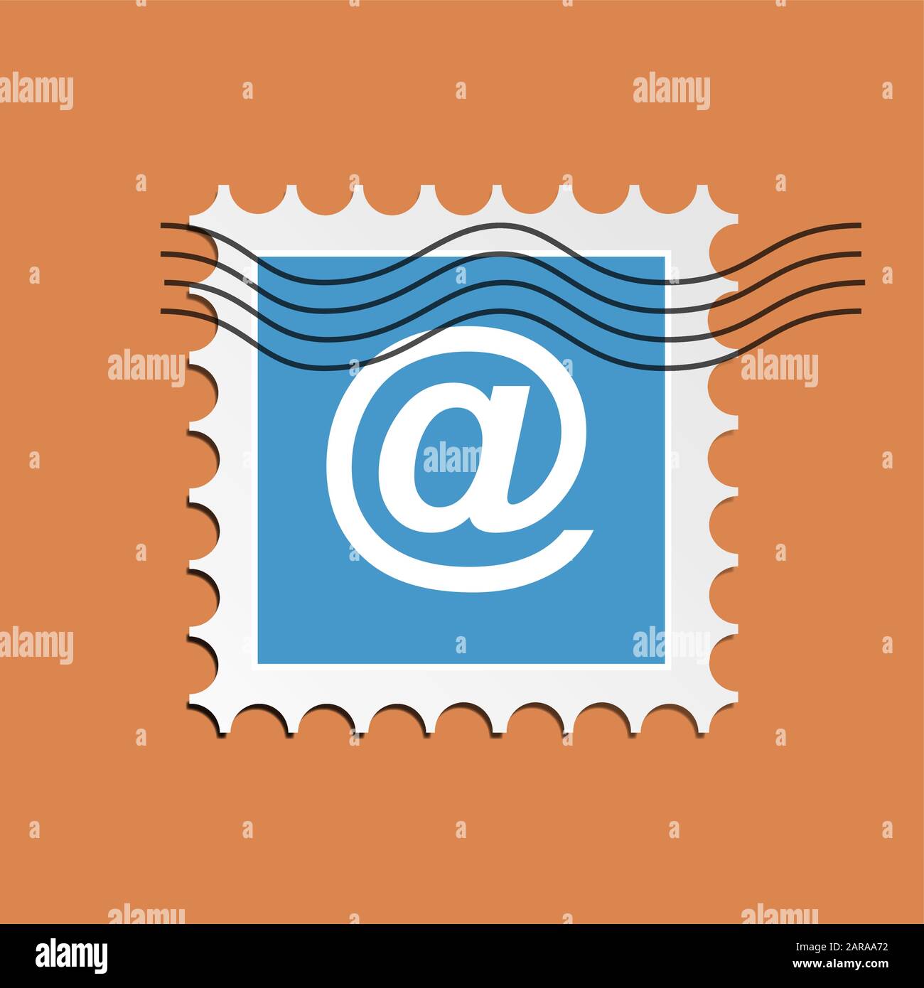 Vector email, postage stamped Stock Vector Image & Art - Alamy