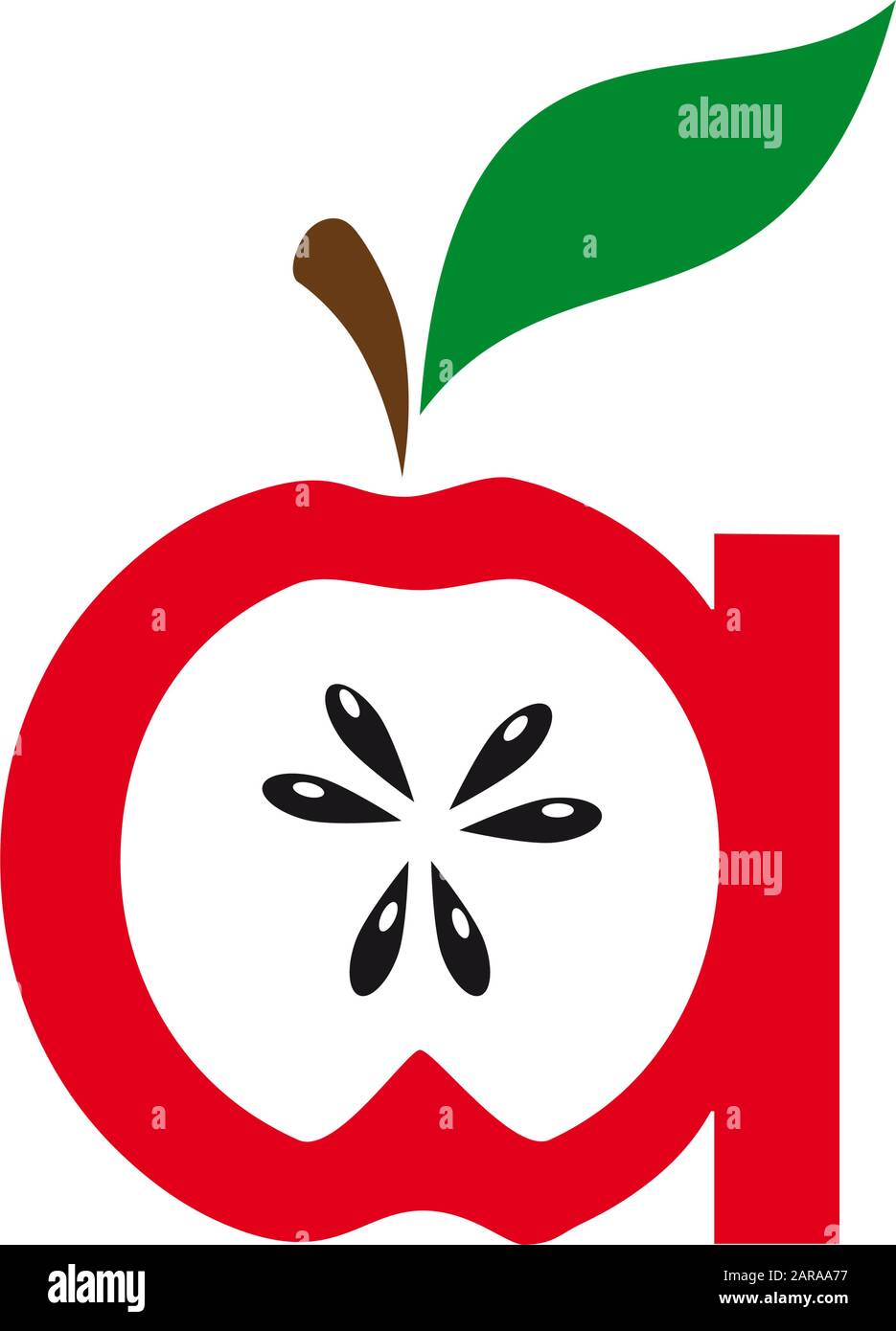 Vector sign letter A, apple Stock Vector Image & Art - Alamy