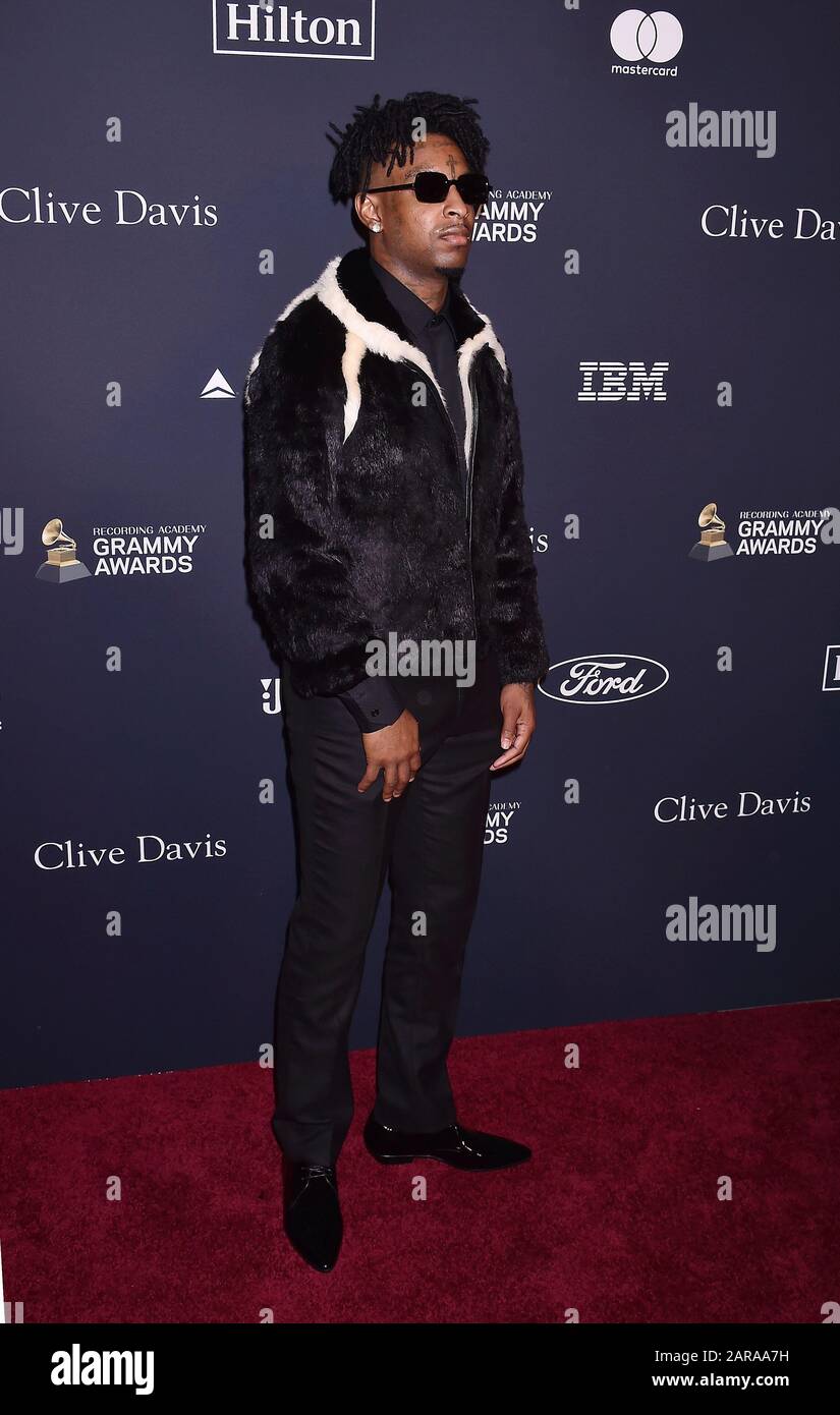 BEVERLY HILLS, CA - JANUARY 25: 21 Savage attends the Pre-GRAMMY Gala ...