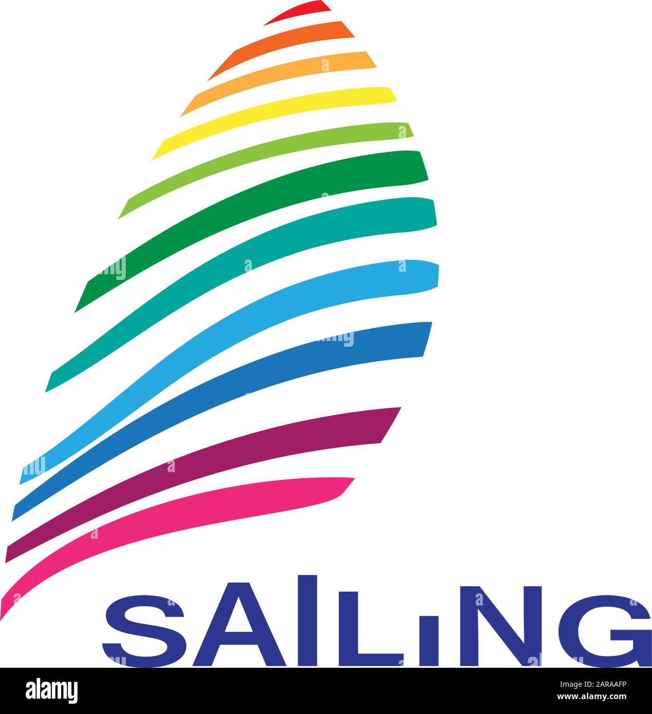 Vector sign rainbow sailing Stock Vector Image & Art - Alamy