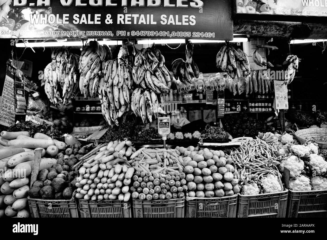 Fruits and vegetables market, Munnar, Idukki, Kerala, India, Asia Stock ...