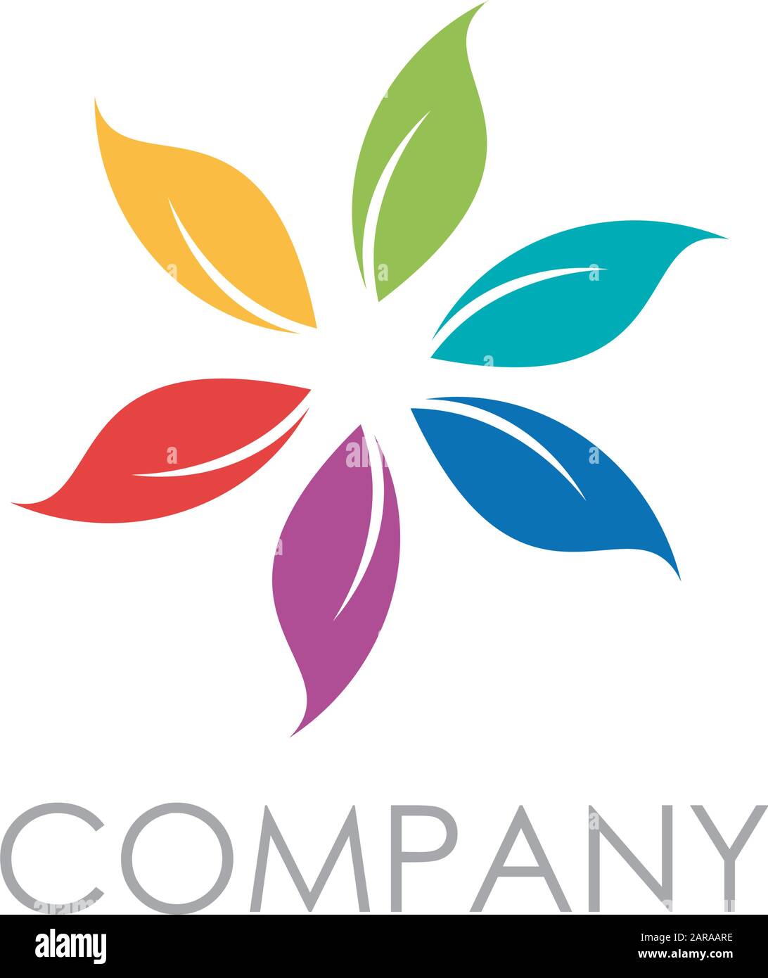 Rainbow logo business colored Cut Out Stock Images & Pictures - Alamy