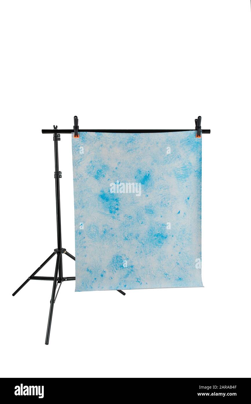 Portable background tripod holder isolated on white background ...