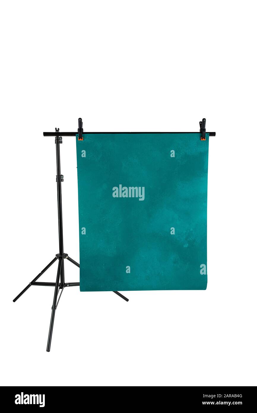 Portable background tripod holder isolated on white background ...