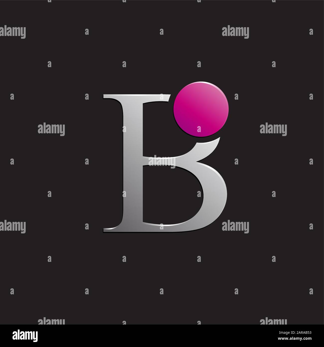 vector sign letter B with circle Stock Vector Image & Art - Alamy