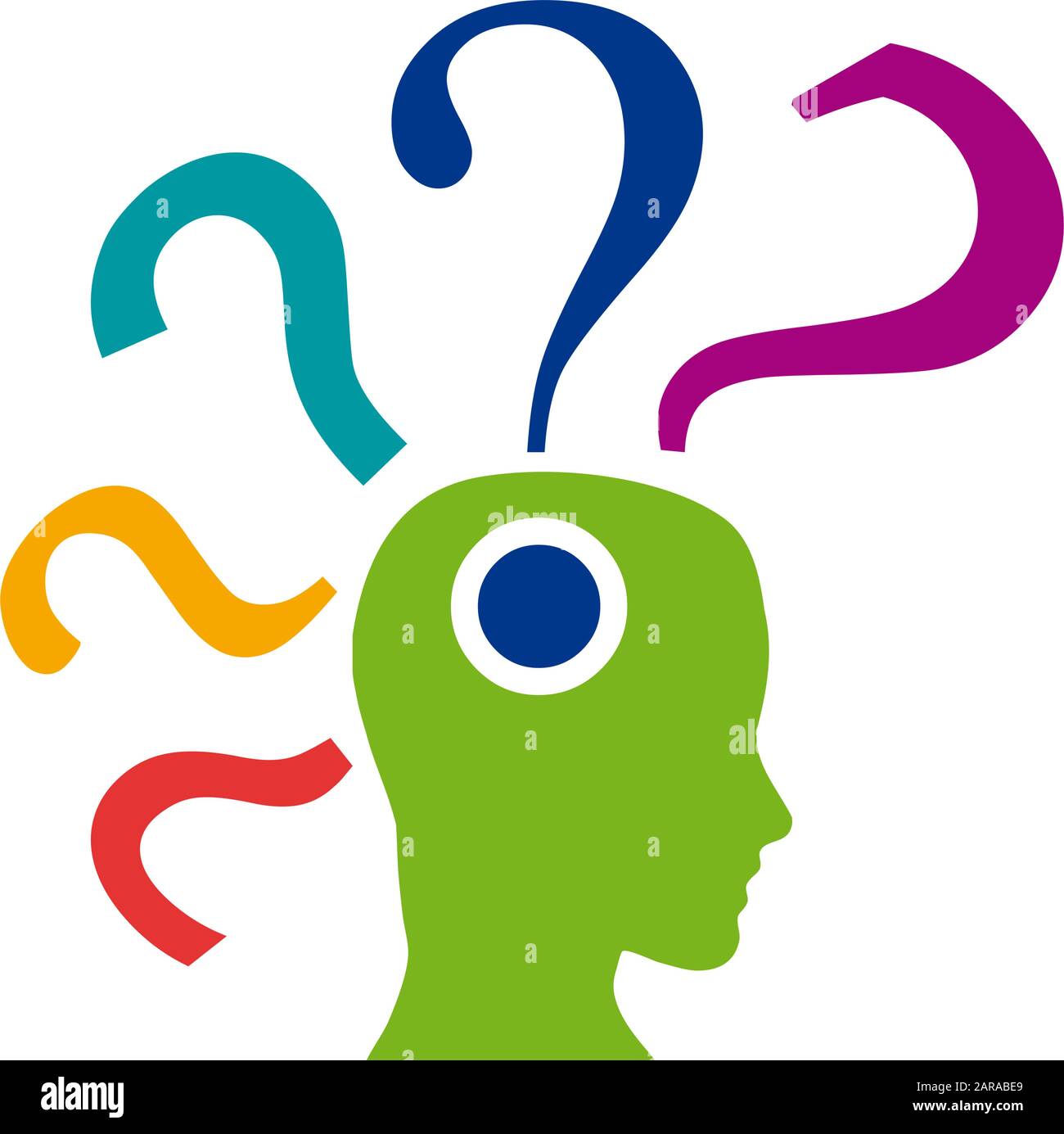 Vector sign question mark in the head Stock Vector Image & Art - Alamy