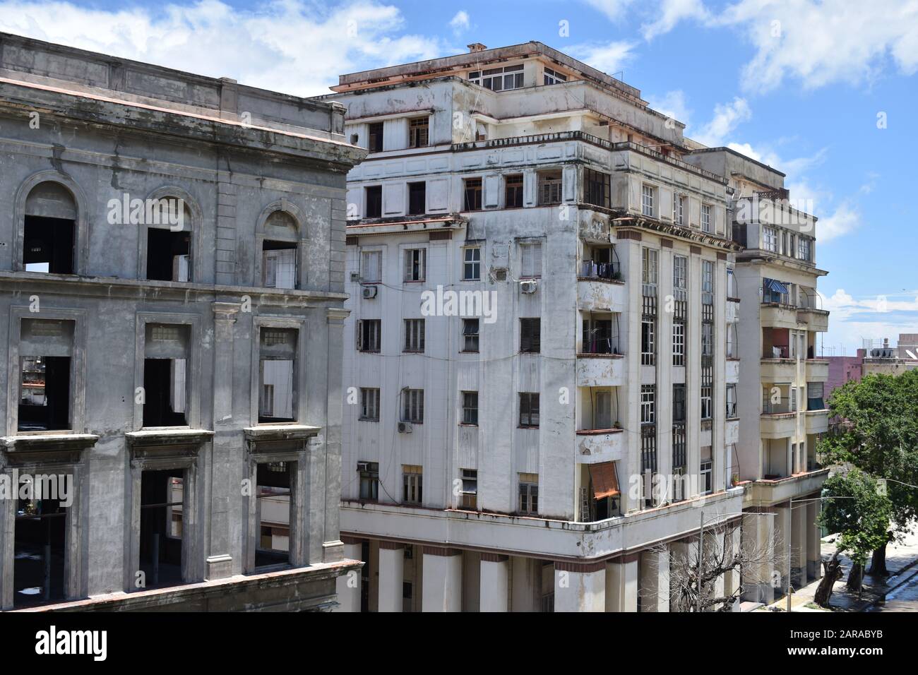 CItyscape of white buildings in Havana Cuba Stock Photo - Alamy