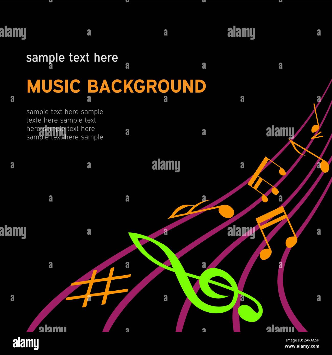 Vector music background Stock Vector Image & Art - Alamy