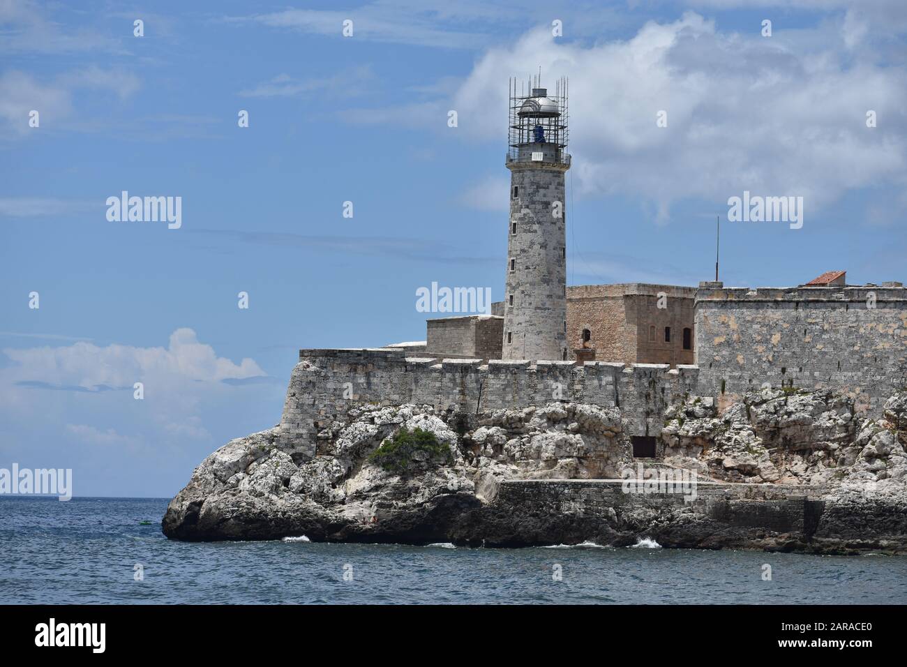 Landscape of lighthouse at el Malecon in Havana Cuba Stock Photo - Alamy