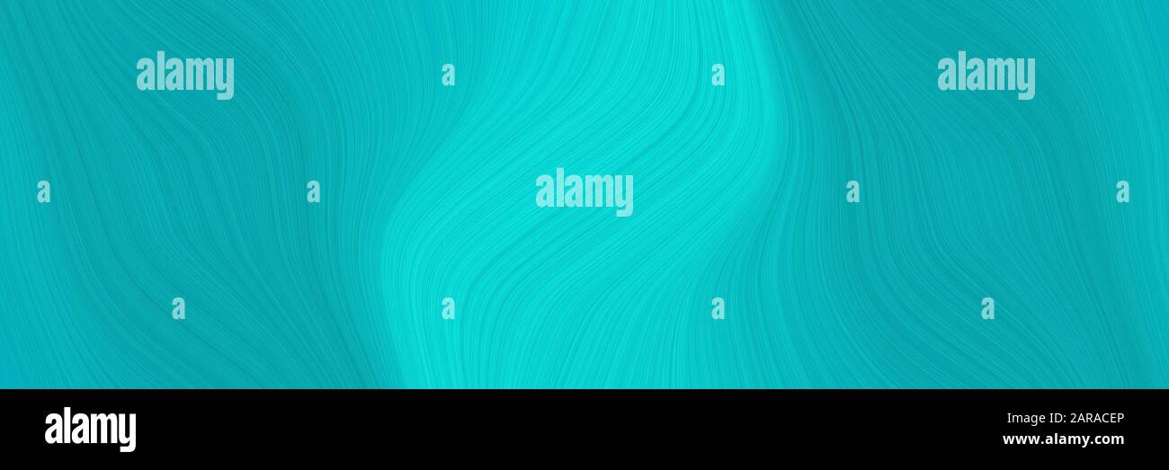 decorative banner with light sea green, bright turquoise and dark ...