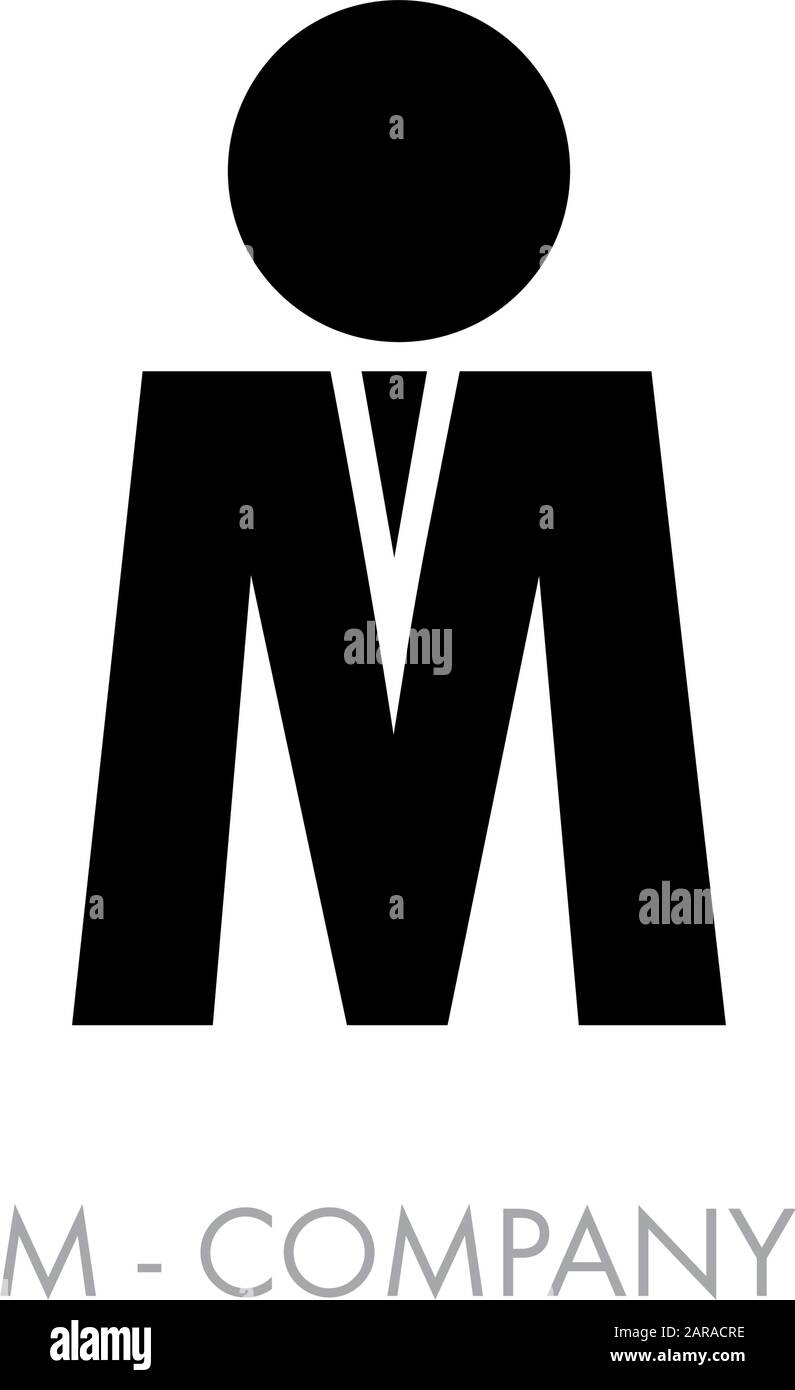 Vector sign letter M, the man Stock Vector Image & Art - Alamy