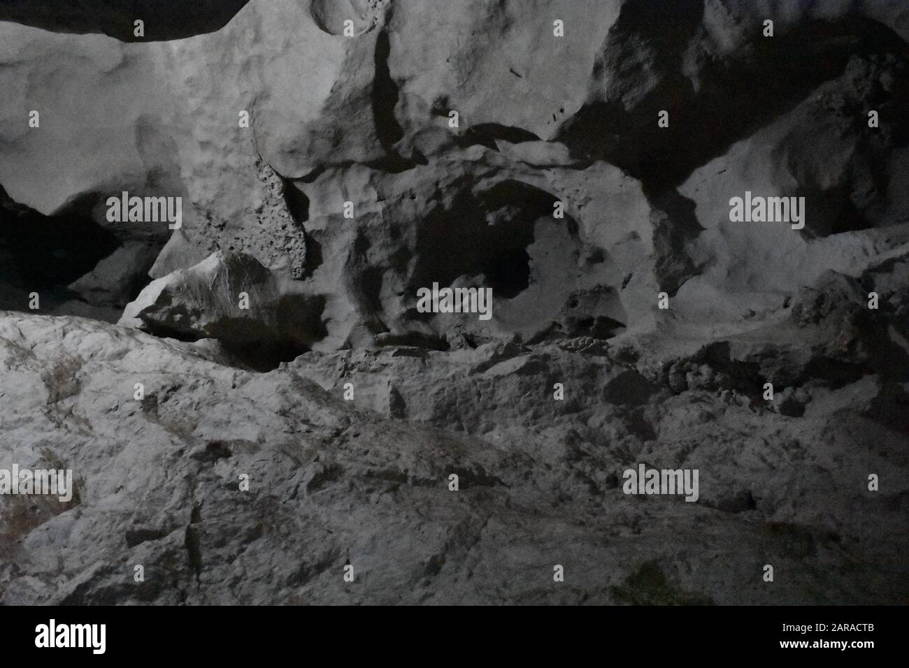 Rocks inside of Palenque de los Cimarrones cave in Vinales Cuba Stock ...
