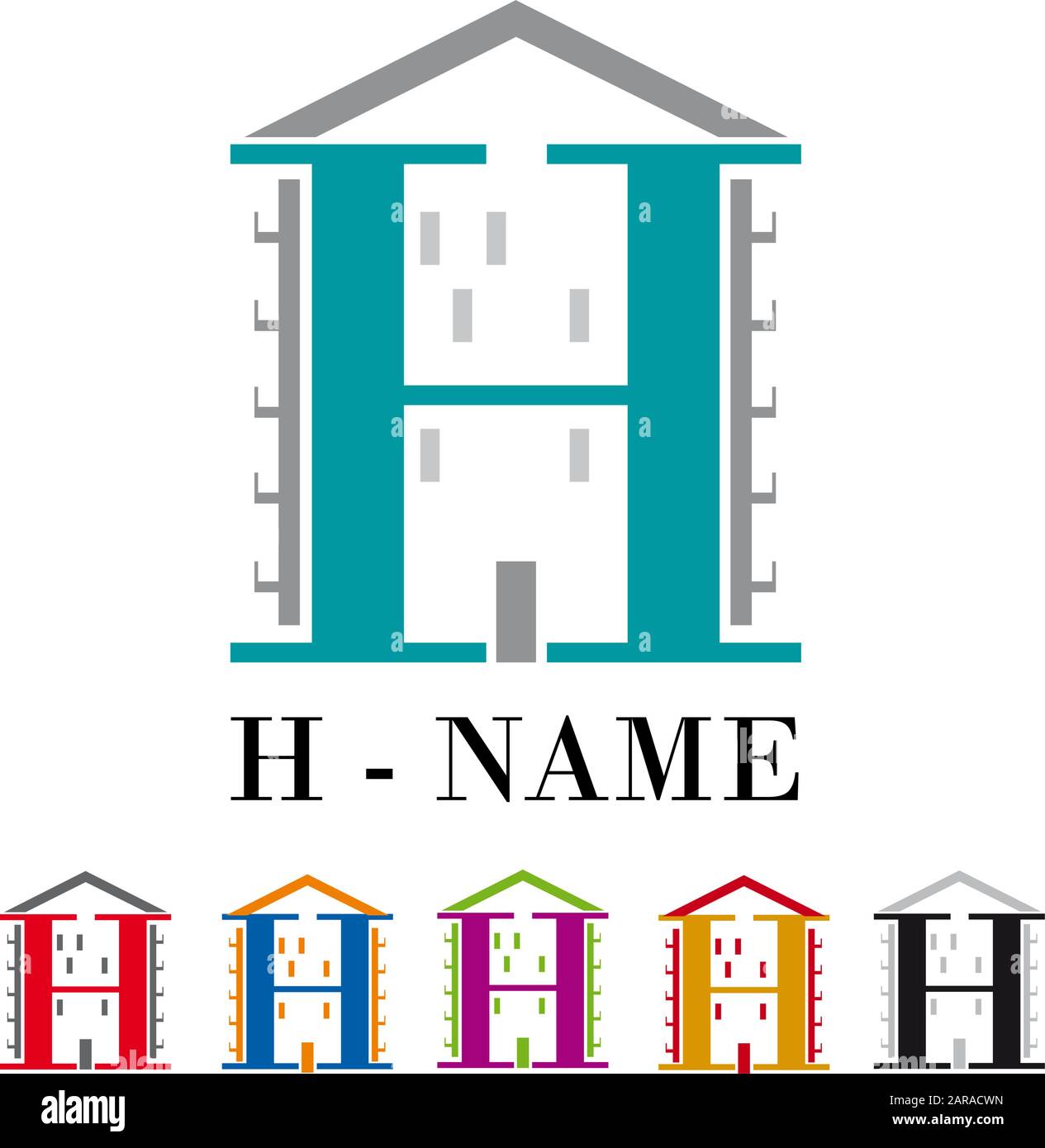 Vector sign letter H, hotel and house Stock Vector Image & Art - Alamy