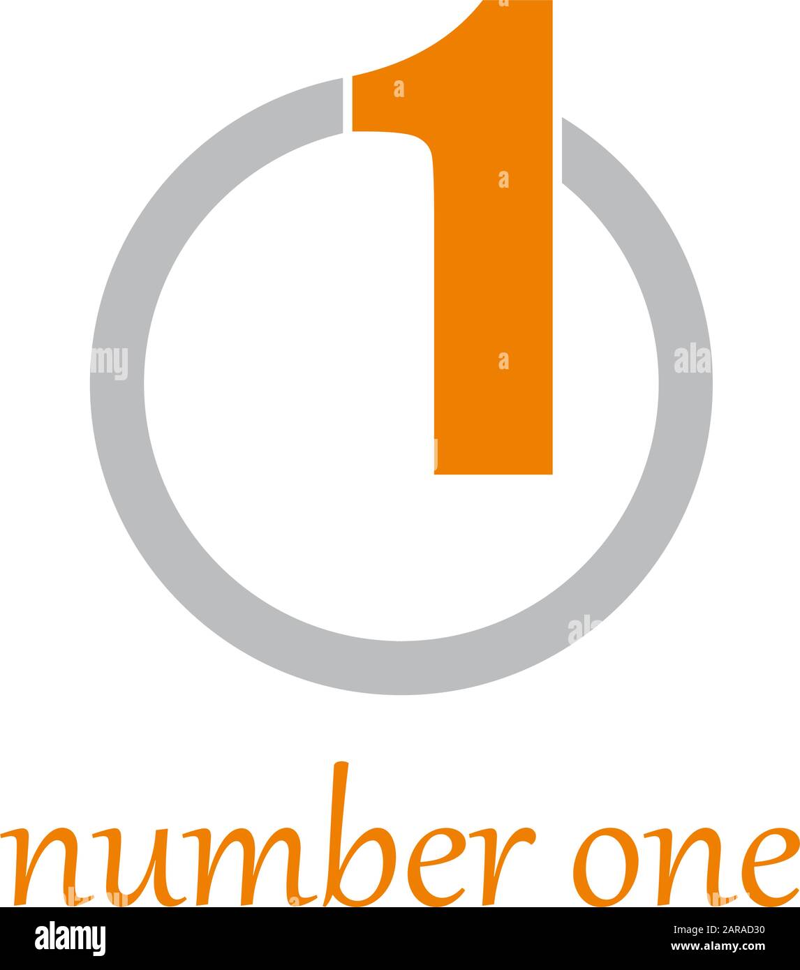 Vector sign number one on the circle Stock Vector Image & Art - Alamy