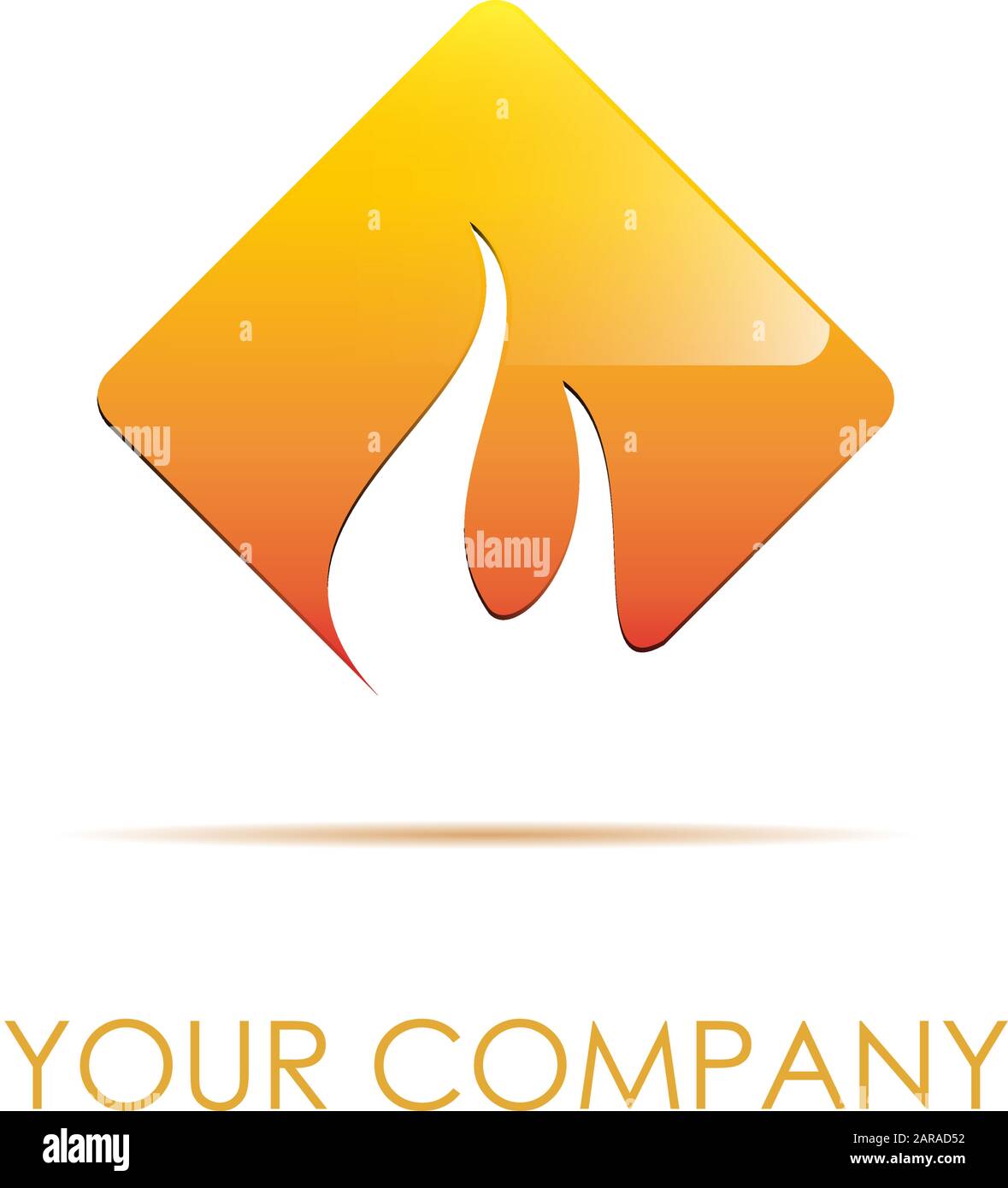 Flame fire sign button Stock Vector Images - Alamy