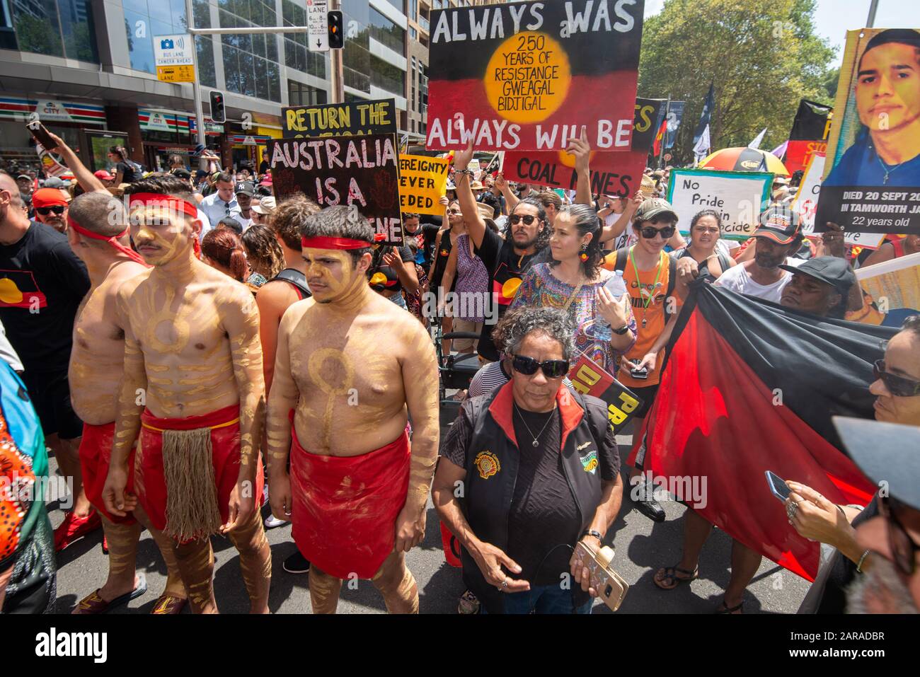 Sydney, NSW, AUSTRALIA - January 26, 2020: Thousands of aboriginal ...