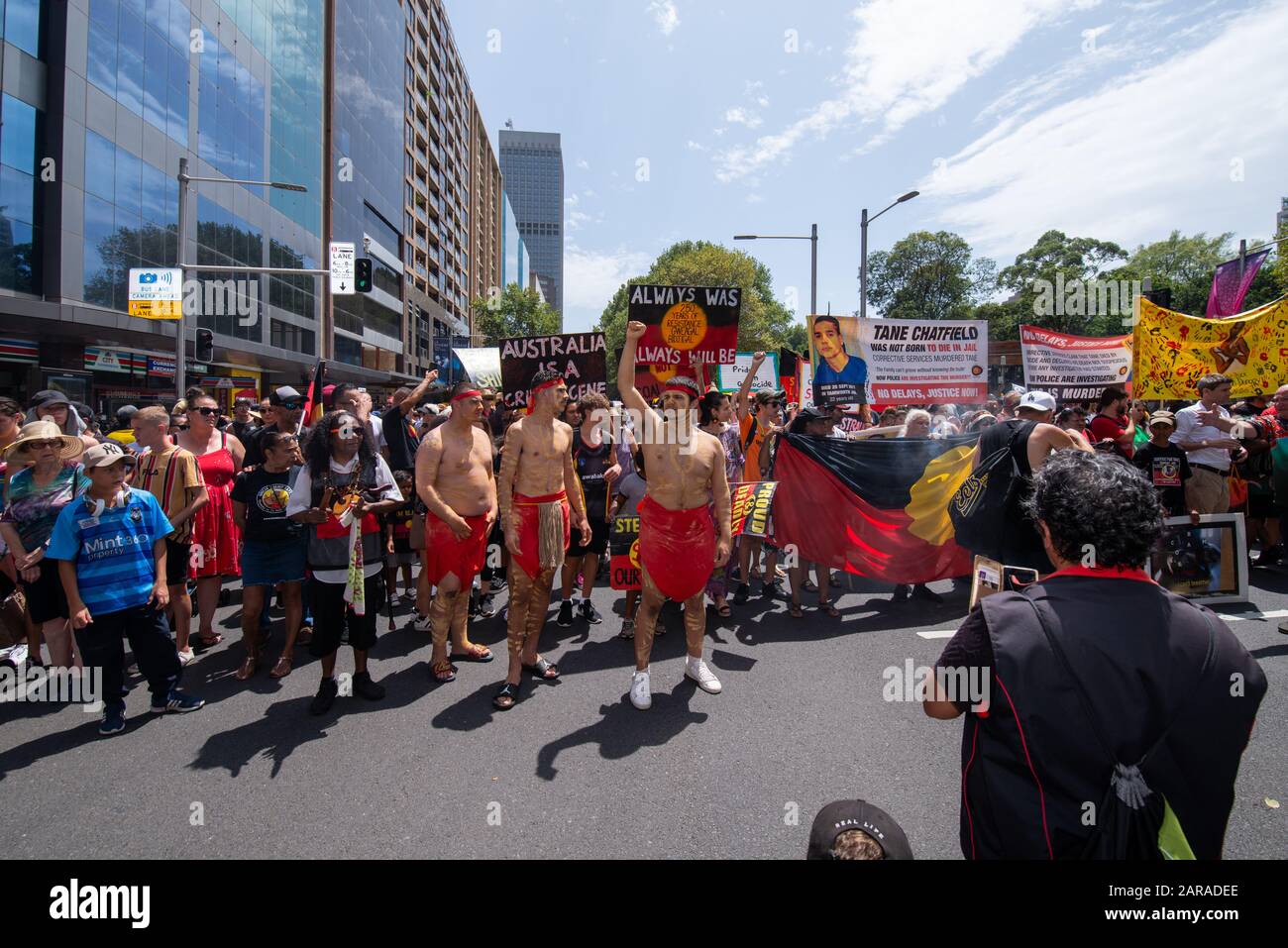 Sydney, NSW, AUSTRALIA - January 26, 2020: Thousands of aboriginal ...